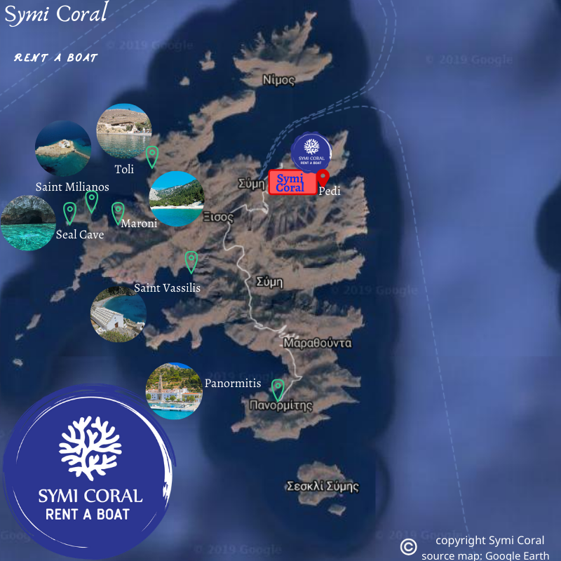 Beaches in Symi – Symi Coral Rent a Boat